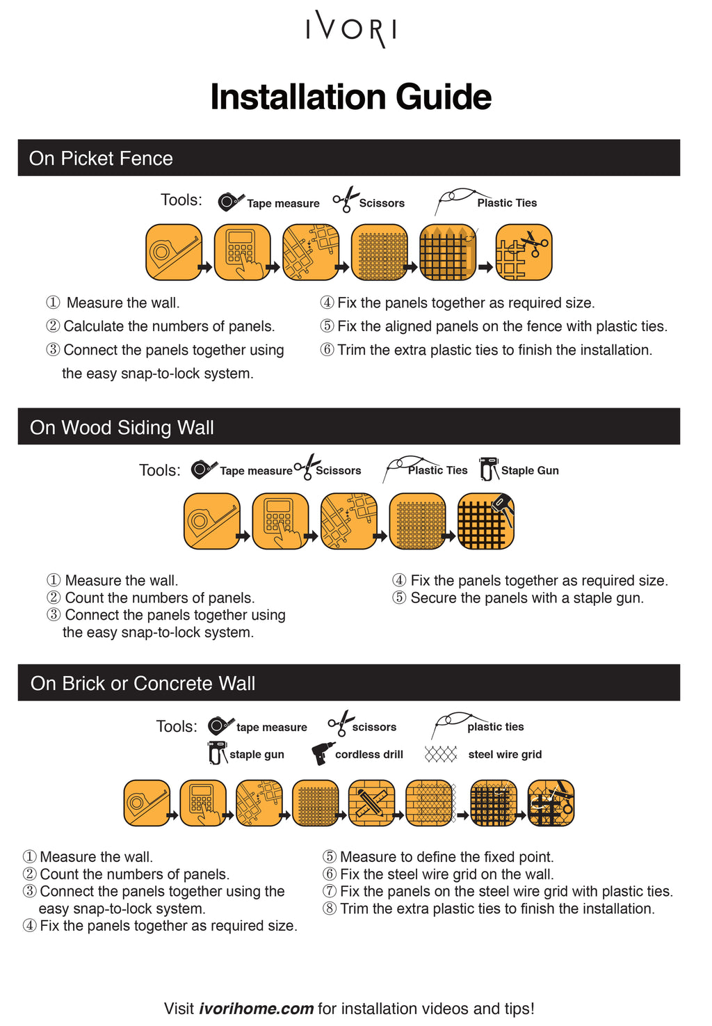 Installation Guide Grass Panel – Ivori Home